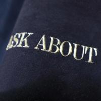 China Gold TPU Heat Transfer Label 3D Raised Lettering Emblem for Garment Branding Custom Size for sale