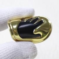 China Custom 3D Two-Tone TPU Voltage Emblem Metallic Palm Logo Badge for Garment Sewing 2-3 Colors for sale