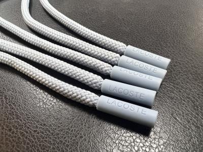 China Custom Silicone Zipper Puller Drawstring Tips for Apparel Accessories 5pcs Gray for sale