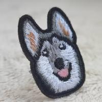 China Custom Cartoon Embroidered Badge 4.5x2.5cm for Jackets Hats Bags for sale