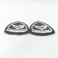 China Custom 3D Silicone Patch Raised Logo 4.5x2.5cm for Sportswear Streetwear for sale
