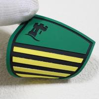 China Custom Silicone Screen Printed Label Waterproof Durable Logo Tag 4.5x2.5cm for Sportswear for sale