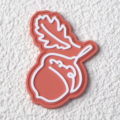 China Eco-Friendly Silicone Rubber Patch Washable Custom Shape Label for Sportswear for sale