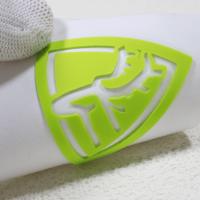 China 3D Screen Printing Heat Transfer Labels for Garment Sportswear Custom Size 4.5x2.5cm for sale