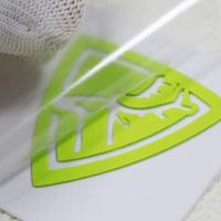 China 3D Screen Printing Heat Transfer Labels for Garment Sportswear Custom Size 4.5x2.5cm for sale