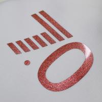 China Custom Silicone Heat Transfer Labels with Glitter Washable for Garment 4.5x2.5cm for sale