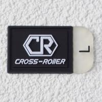 China Custom Silicone Size Label CR Logo Rubber Patch 4.5x2.5cm for Sportswear Footwear for sale