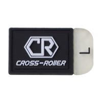 China Custom Silicone Size Label CR Logo Rubber Patch 4.5x2.5cm for Sportswear Footwear for sale