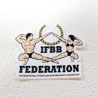 China Custom TPU Heat Transfer Label IFBB Fitness Bodybuilding Patch 4.5x2.5cm OEKO-TEX Certified for sale