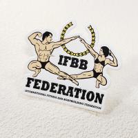 China Custom TPU Heat Transfer Label IFBB Fitness Bodybuilding Patch 4.5x2.5cm OEKO-TEX Certified for sale