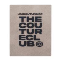 China Custom Foamed Silicone Print Label on Microfiber 3D Embossed Brand Tag for Luxury Apparel 4.5x2.5cm for sale