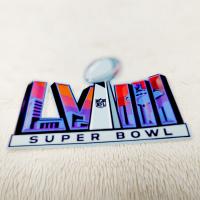 China Custom TPU High-Frequency Patch 4.5x2.5cm Super Bowl LVIII Sports Emblem for Apparel for sale