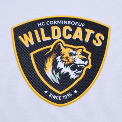 China Custom 3D TPU High-Frequency Patch 4.5x2.5cm Wildcats Sports Team Logo Label for sale