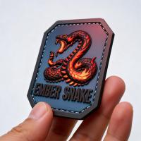 China Custom 3D Raised Soft PVC Patches Wholesale Multi-color Embossed Rubber Label 50 Wash for sale