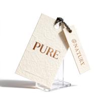 China Custom Vintage Garment Hang Tags 3mm Cotton Cord Art Paper Digital Print OEM for sale