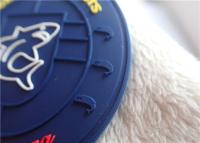 China Custom 3D Embossed PVC Rubber Label Heat Press or Sew On for Coat Luggage 2mm Thickness for sale