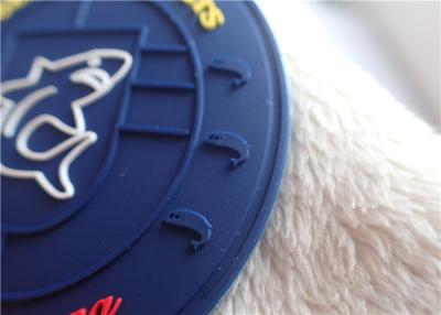 China Custom 3D Embossed PVC Rubber Label Heat Press or Sew On for Coat Luggage 2mm Thickness for sale