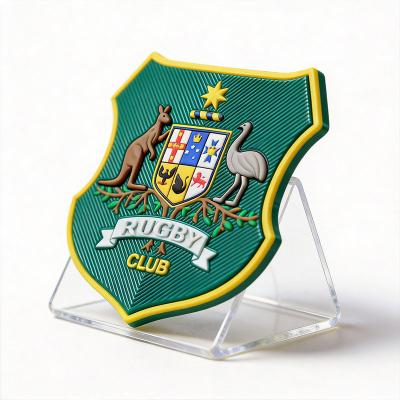 China Custom 3D Embroidered Patches Heat Transfer 160C Washable Eco Friendly OEKO-TEX 100 Certified for Uniforms Bags Hats Jackets for sale