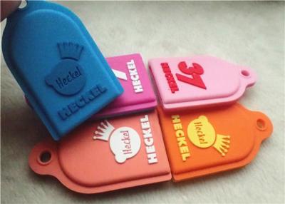 China Custom Silicone Dog Tag Keychain 12mm x 202mm with Debossed Logo - Non-Toxic Promotional Gifts for sale