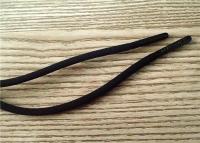 China 125cm Black Non Elastic Cord with Carved Logo Black Paint Hardware Ends for sale