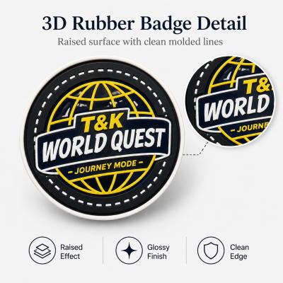 China Durable custom 3D High Frequency TPU Badges made from silicone material perfect for apparel and clothing patch branding for sale