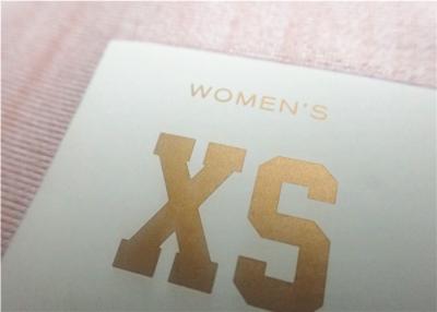 China Plane Cold Tear Heat Transfer Clothing Labels Anti Sublimation Golden Custom Logo 155-160C for sale