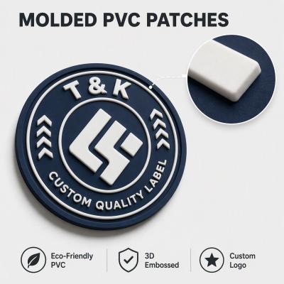 China Custom Logo PVC Heat Transfer Label with 3D Embossed Effect - Eco-Friendly and Washable for Apparel Branding for sale