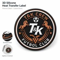 China Custom 3D Silicone Heat Transfer Labels & Badges with Raised Embossed Logo for Sportswear Streetwear Jackets Hats Bags OEM ODM for sale