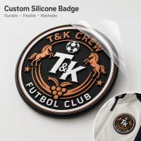 China Custom 3D Silicone Heat Transfer Labels & Badges with Raised Embossed Logo for Sportswear Streetwear Jackets Hats Bags OEM ODM for sale