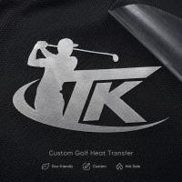 China Custom Metallic Heat Transfer Labels Golf Logo Transfer for Sportswear Apparel Streetwear Polo Shirts Jackets OEM ODM Eco Friendly Custom Made for sale