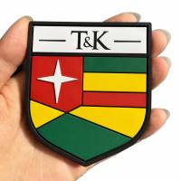 China Custom 3D Rubber PVC Badge with Raised Logo and Eco-Friendly Screen Printing Label for Clothing and Bags for sale
