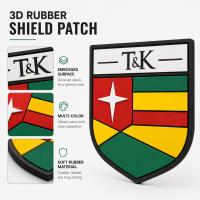 China Custom 3D Rubber PVC Badge with Raised Logo and Eco-Friendly Screen Printing Label for Clothing and Bags for sale