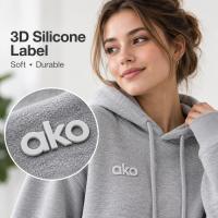 China Custom 3D Silicone Heat Transfer Logo Labels for Hoodies and Apparel for sale