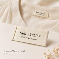 China Custom Woven Clothing Labels for Womenswear Fashion Brands and Garments for sale