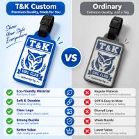 China Custom Silicone Bag Tags with 3D Logo for Backpacks Keychains and Accessories for sale