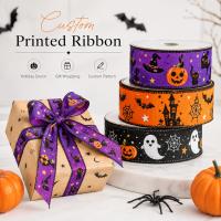 China Custom Printed Eco-friendly Grosgrain Ribbon Durable Elastic Band for Gift Wrapping for sale