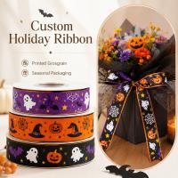 China Custom Printed Eco-friendly Grosgrain Ribbon Durable Elastic Band for Gift Wrapping for sale