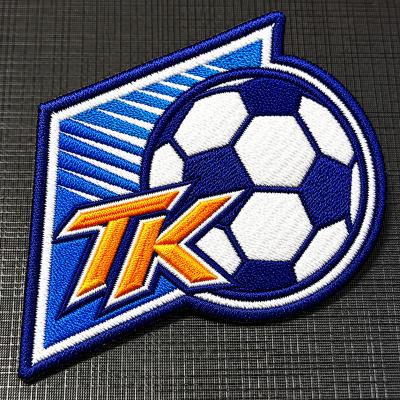 China Custom Embroidered Football Patches with Team Logo for Jerseys and Sportswear for sale