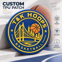 China Custom 3D TPU Badge with Raised Team Logo Eco-Friendly Washable High Frequency Clothing Patch for sale