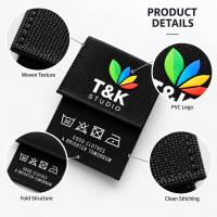 China Custom Fabric PVC Labels with 3D Raised Logo for Clothing and Apparel Brands for sale