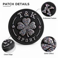 China Custom Glitter PVC Sports Badges with Raised Details for Jackets Bags and Teamwear for sale