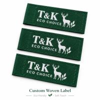China Customized Designs Eco-Friendly High Density Woven Clothing Labels for Garments and Fashion Brands for sale
