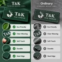 China Customized Designs Eco-Friendly High Density Woven Clothing Labels for Garments and Fashion Brands for sale
