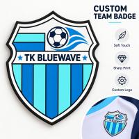 China Custom High Frequency TPU Logo Patches for Football Jerseys and Teamwear for sale