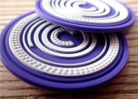 China Double Color Circular Silicone Patch 3D Embossed Logo Custom Size 500 Pcs MOQ for sale