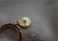 China Chinese Ceramic Fat Baby Gold Ingot Key Chain in Red Coating - 500pcs MOQ with Custom Logo Options for sale