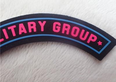 China Custom 3D Embossed Silicone Rubber Logo Patches for Shoes Bags Garments 2mm Thick for sale