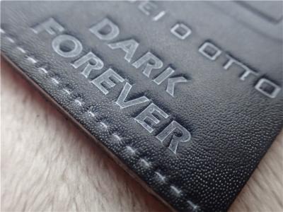 China Eco Friendly PU Leather Embossed Logo Patches for Jeans Pantone Color Custom 500pcs MOQ for sale
