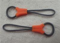 China Debossed Logo Irregular Shape Rope Rubber Zipper Puller For Mountain Climbing Bags for sale