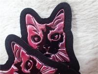 China Custom 3D Embossed TPU Leather Patches Red Logo Clothing Labels 500 Pcs MOQ for sale